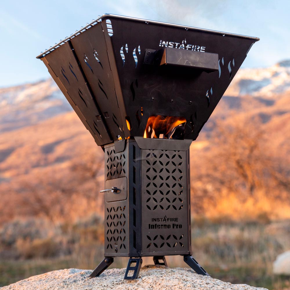 Inferno Pro Chimney Grill by InstaFire | Camping Survival