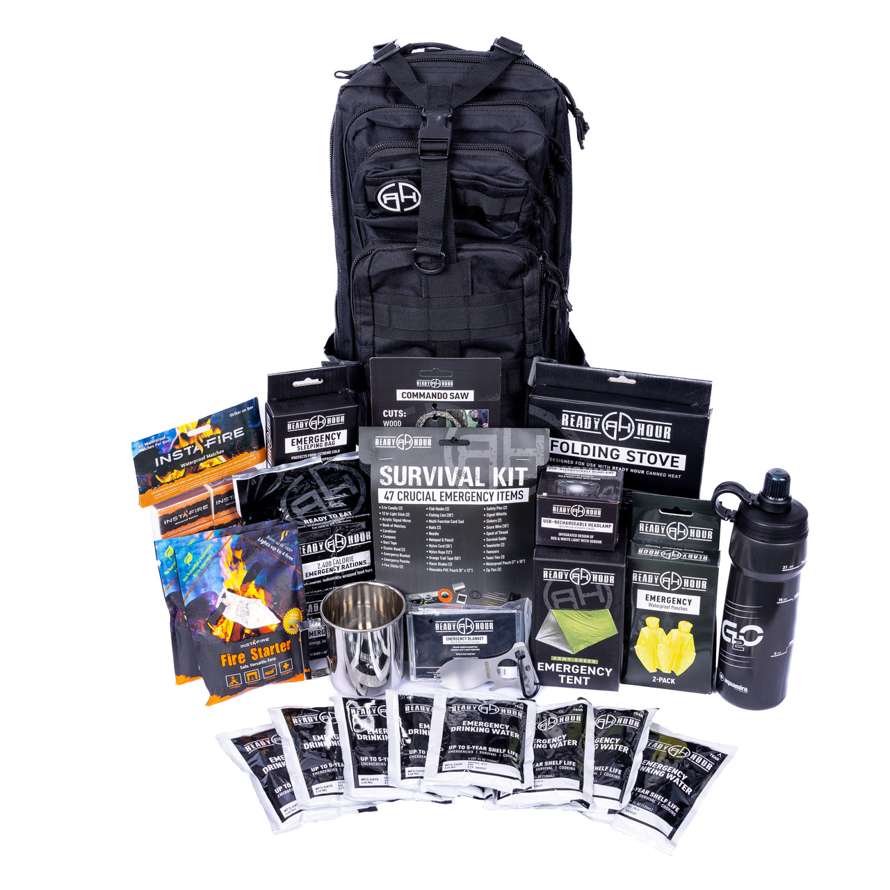 Go Bag with Ballistic Panel by Ready Hour – Camping Survival
