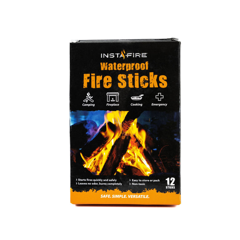 Waterproof Fire Sticks (12 Count) by InstaFire - Camping Survival