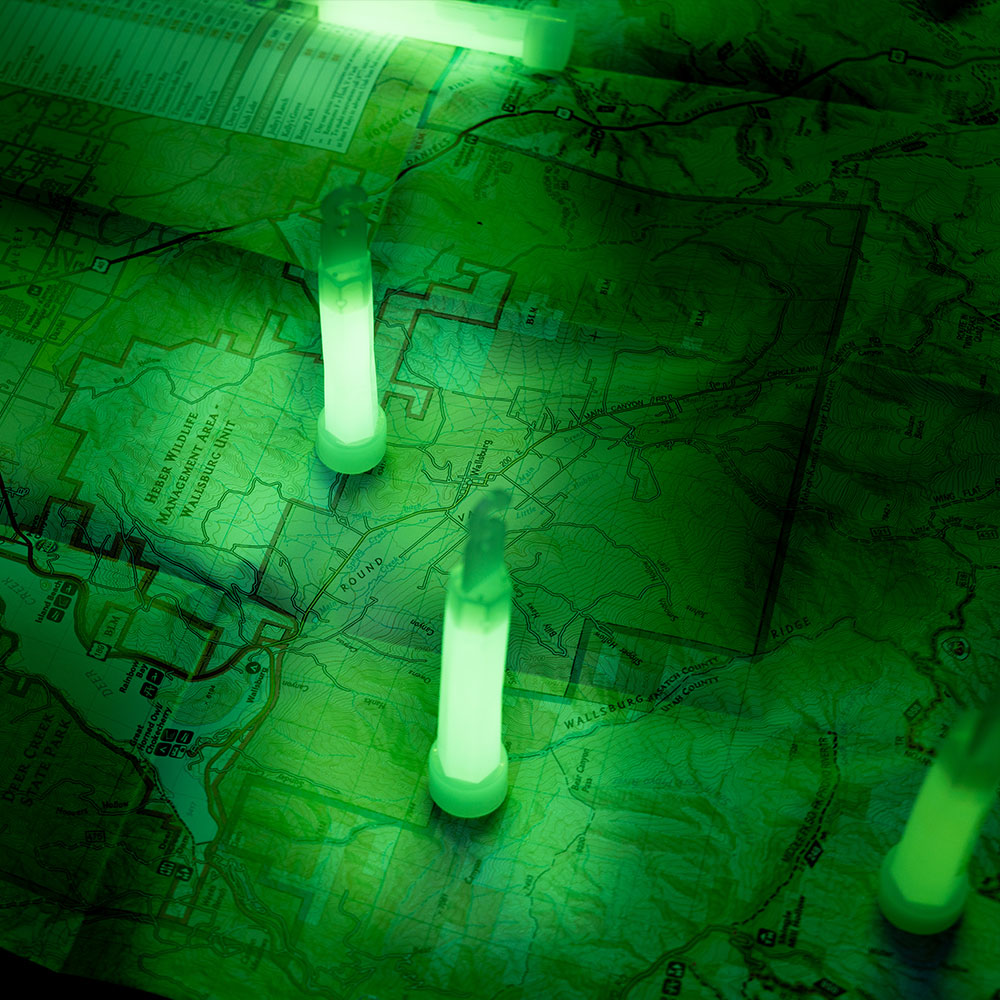 4-Inch Green Glow Light Sticks Pack of 4 - Camping Survival